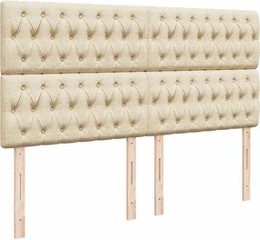 Box spring postel s matrací krémová 180x200 cm textil 3292147