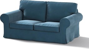 Potah na pohovku IKEA Ektorp 2-místná rozkládací NOVÝ MODEL 2012 barva modrá látka lesklé, sametová