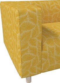 Potah na pohovku IKEA  Klippan 2-místná barva žlutá látka pletený vzor, vzorované