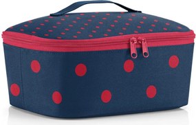 Chladící taška Coolerbag Pocket Mixed s tečkami M tmavomodrá