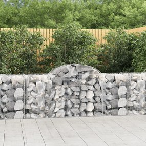 Klenuté gabionové koše 11ks 200x50x80/100 cm pozinkované železo 3146308