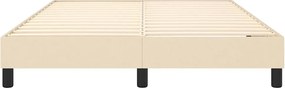 Rám postele s boxspringem krémový 140 x 190 cm textil 3120513