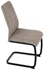 Jídelní židle MINATA — kov, látka, více barev Hnědá