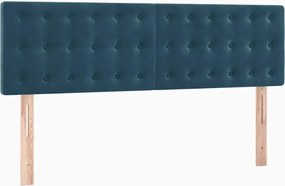 Box spring postel s matrací tmavě modrá 140x190 cm samet 3127731