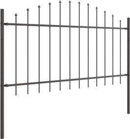 Zahradní plot WOERDEN 8 ks 170 x 140 cm Práškově lakovaná ocel 3360131