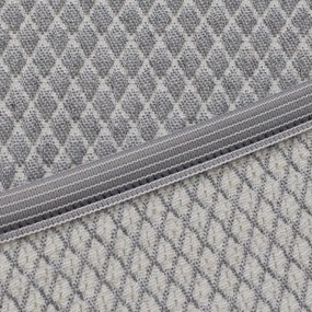 Potah na sedačku oboustranný elastický, Irpin, šedý trojkřeslo 180 - 220 cm