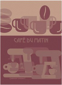 Sada žakárových utěrek Cafe Du Matin Palissandre, 4 díly