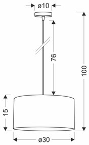 Závěsná lampa LEGNO 1xE27 Candellux Ořech