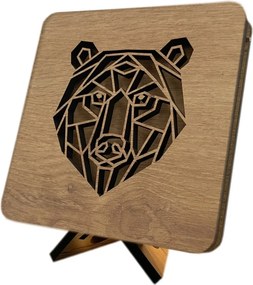 Li-Go "Hlava medvěda" lampa 19x19 cm provedení povrchu: dub světlý