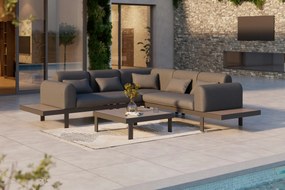 XXXLutz TERASOVÁ SEDACÍ SOUPRAVA kov, sklo, textil Ambia Garden - Online Only zahradní nábytek - 002154000401