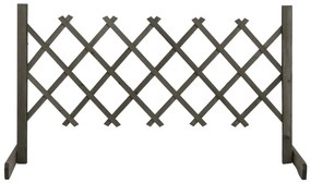 Zahradní trelážový plot šedý 120 x 60 cm masivní jedle 314823