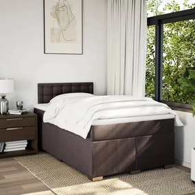 Box spring postel s matrací tmavě hnědá 120x190 cm textil 3288144