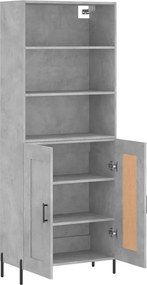 Skříň highboard betonově šedá 69,5x34x180 cm kompozitní dřevo 3189969