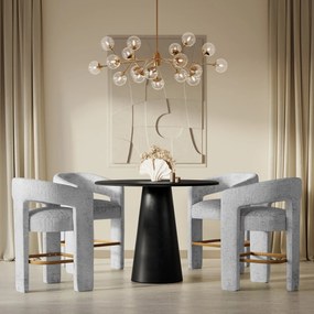 Designová barová židle Leith šedá