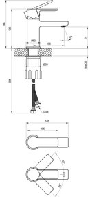 Ravak X070488 - Umyvadlová baterie SOLAR 13,5 cm černá