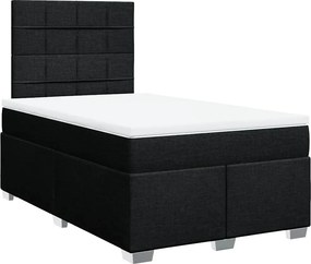 Box spring postel s matrací černá 120x200 cm textil 3292757