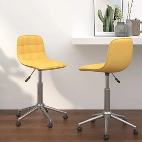 vidaXL Otočné jídelní židle 2 ks textil [334094] Barva: Žlutá