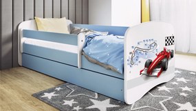 Dětská postel Babydreams formule jedna modrá