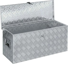 Hliníkový box 90,5 x 35 x 40 cm stříbrný 142940
