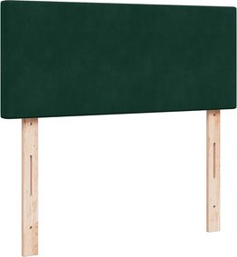 Box spring postel s matrací tmavě zelená 120x190 cm samet 3287683