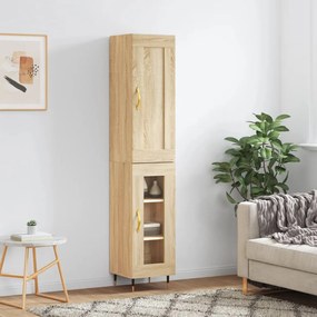 Skříň highboard dub sonoma 34,5 x 34 x 180 cm kompozitní dřevo - Default Title