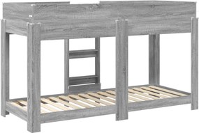 Patrová postel pro děti Šedá Sonoma 75 x 190 cm 3410544