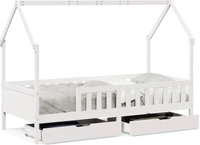 Dětská postel se zásuvkami 80 x 200 cm masivní borové dřevo 3302036