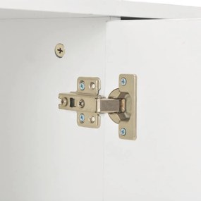 Příborník bílý s vysokým leskem 107x35x80,5 cm 283718