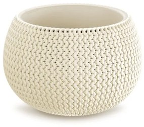 PROSPERPLAST Květináč - SPLOFY BOWL Průměr: 23,9 cm, Barva: krémová