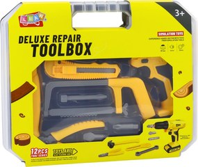 LEAN Toys Dětská sada nářadí vrtačka šroubovák světla zvuky kufřík