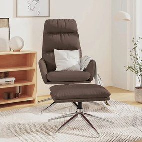 Relaxační křeslo se stoličkou taupe textil,  3097522 HangarStore.cz