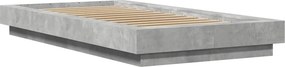Rám postele betonově šedý 100 x 200 cm kompozitní dřevo 3281206