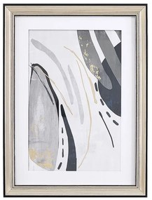 Obrázek v rámečku, 30 x 40 cm šedý HIDMO Beliani
