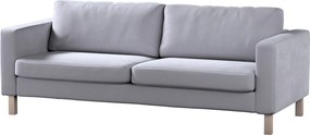 Potah na pohovku IKEA Karlstad 3-místná, nerozkládací, krátký barva šedá látka lesklé, sametová