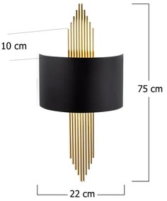 Nástěnné svítidlo 1xE27/40W/230V zlatá/černá