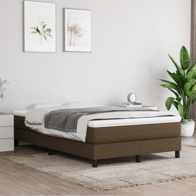 Box spring postel s matrací tmavě hnědá 120x190 cm textil 3269660