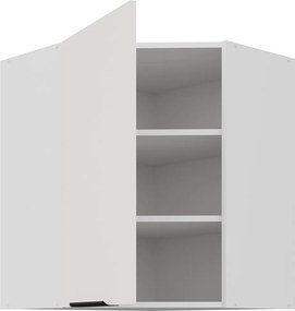 ARIA wh | horní kuchyňská skříňka 60x60 GN-72 1F (45°) rohová s policemi | 60x60 cm | bílá