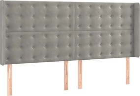 Box spring postel s matrací světle šedá 180x200 cm samet 3132933