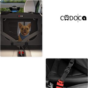 Cadoca Přepravka pro psa CADOCA® XL 82×58×58 cm – antracitová