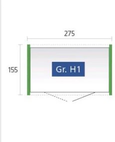 Biohort Zahradní domek HIGHLINE® H1,šedý křemen metalíza