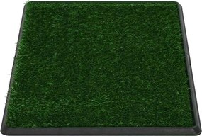 Toaleta pro psy s nádobou a umělou trávou zelená 76x51x3 cm WC 170769