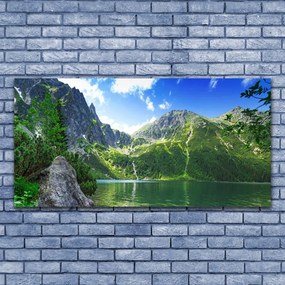 akrylový obraz Hora Jezero Příroda 120x60 cm