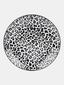 Sinsay - Keramické talíře s leopardím vzorem 2 pack - černá