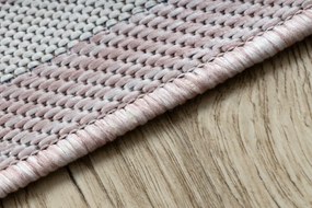 Dywany Łuszczów, Kusový koberec Sion Sisal Labirinth 22376 pink/ecru – na ven i na doma, 80x150, růžová, chodba / předsíň