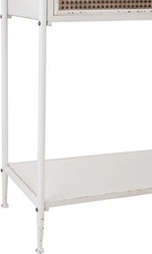 Bílý antik kovový policový regál se šuplíkem Valio White - 55*37*185cm