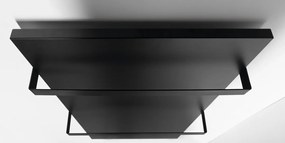 Sapho, ENIS koupelnový sálavý topný panel 600W, 590x1200 mm, držáky ručníků, IP44, černá mat, RH600B-2