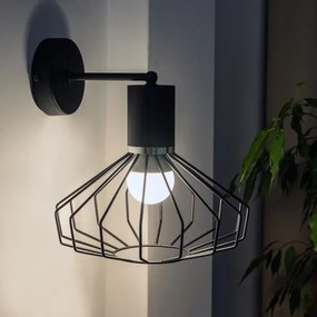 Nástěnná lampa SOLANO 1xE27/15W/230V černá/lesklý chrom