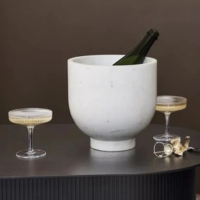 Ferm Living Skleničky na šampaňské Ripple 150 ml – sada 2 ks, čirá barva, sklo