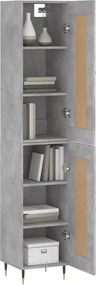 Skříň highboard betonově šedá 34,5x34x180 cm kompozitní dřevo 3200437
