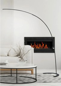 Tmavě hnědá LED stmívatelná stojací lampa (výška 210 cm) Shanghai – Trio